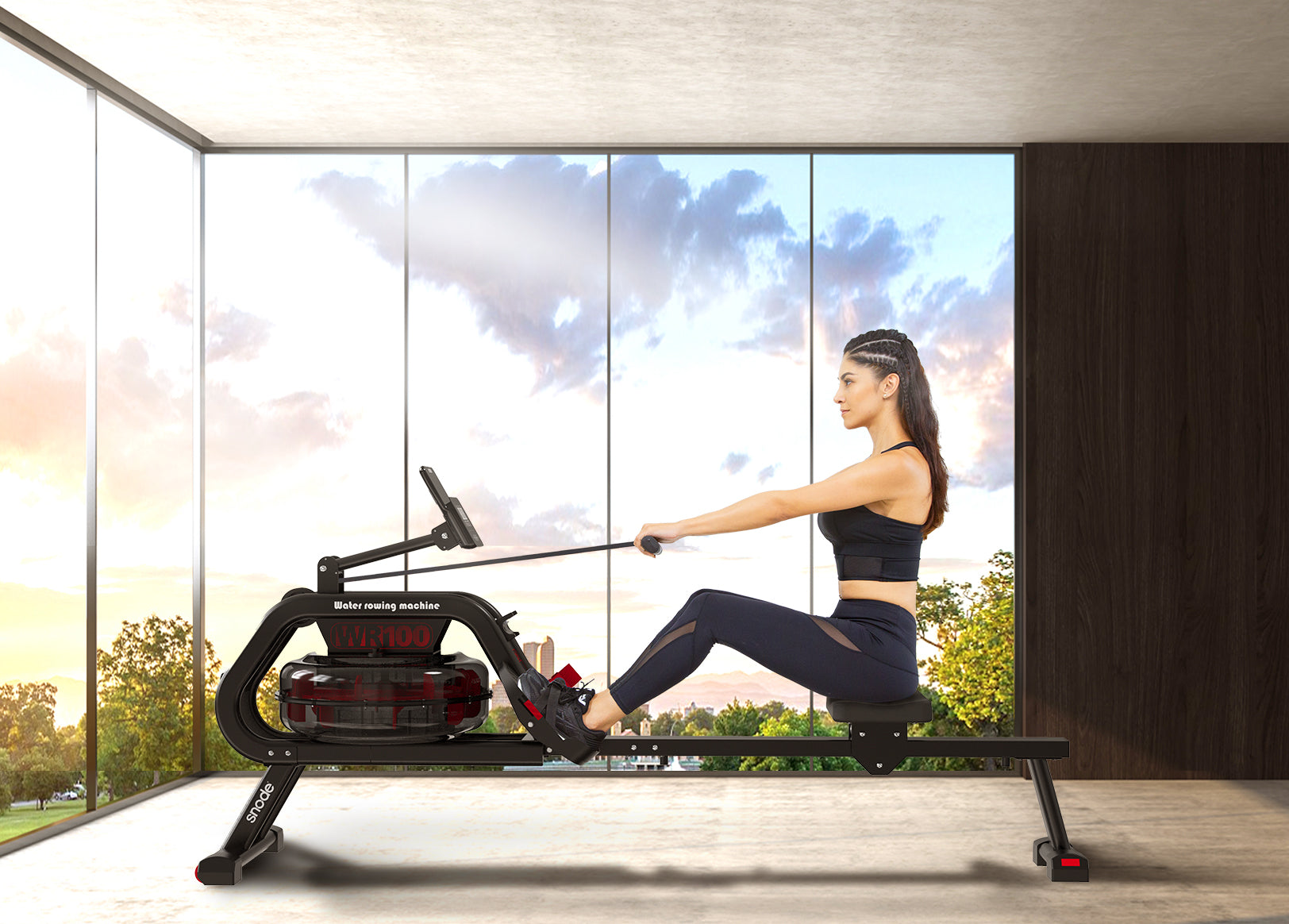 What's the difference between Snode WR100 and WR66 water rower machine