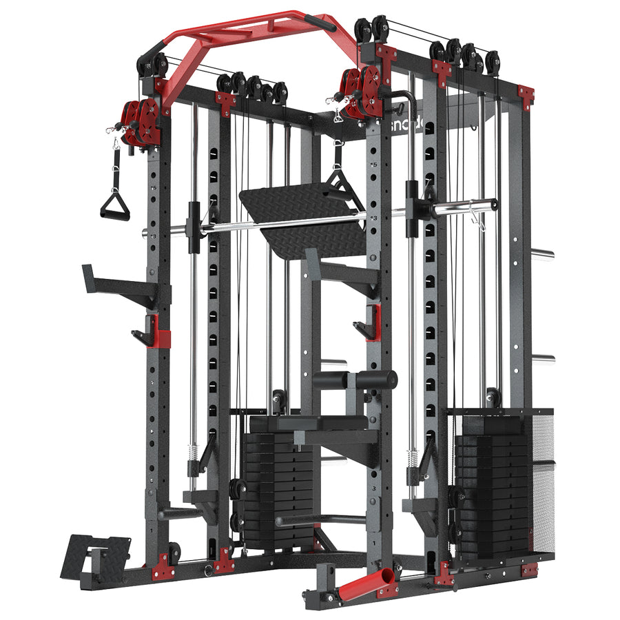 Snode Home Gym Smith Machine - ALL10 Pro with 350LB Stack