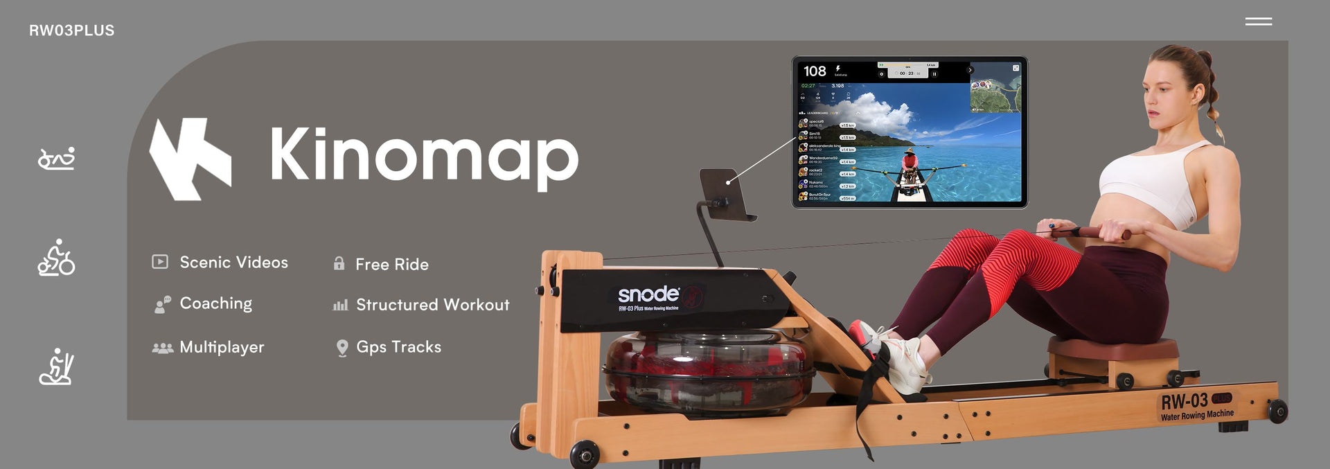 Ride, Run, Row with Kinomap App | Snode Fitness