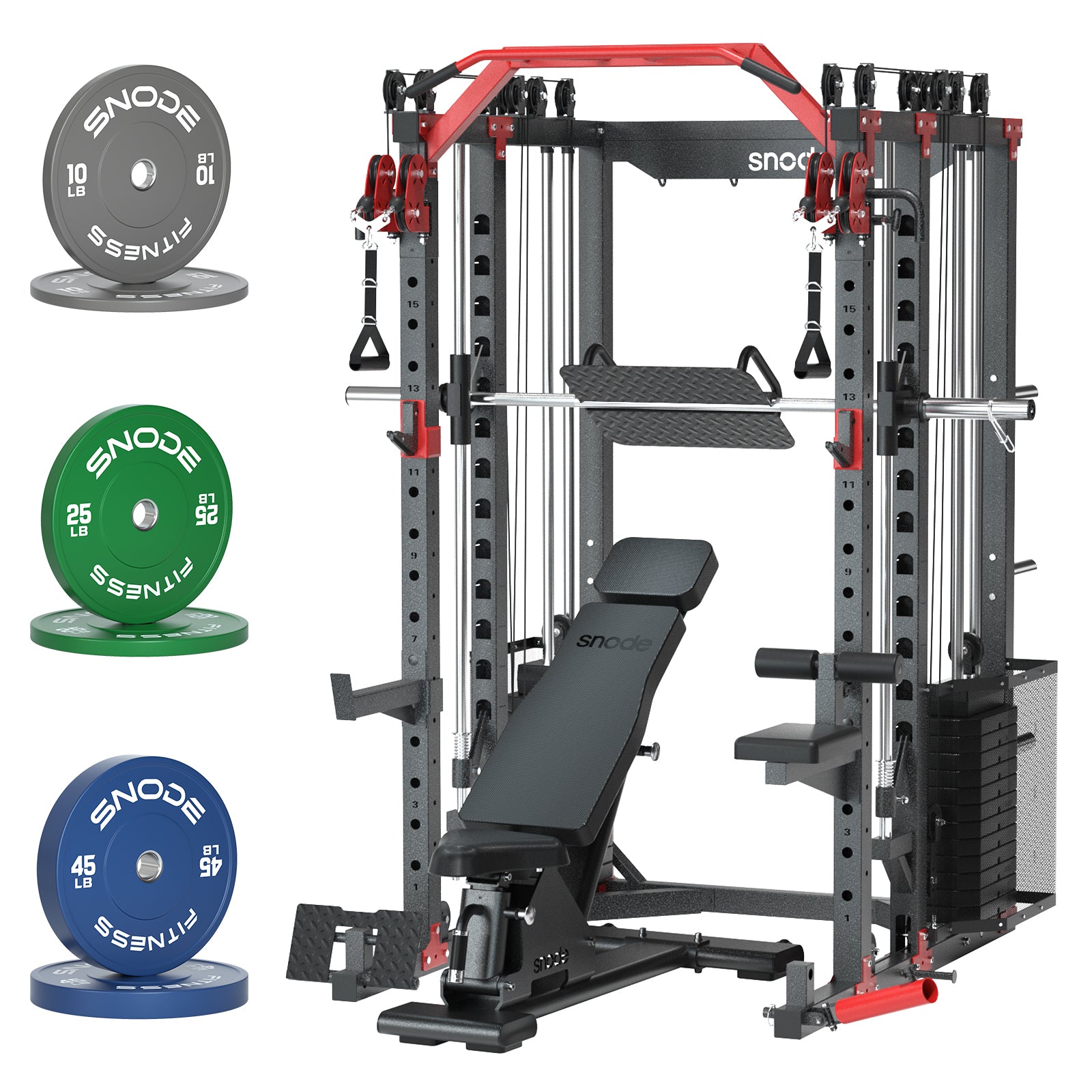 Snode Home Gym Smith Machine - ALL10 Pro with 350LB Stack