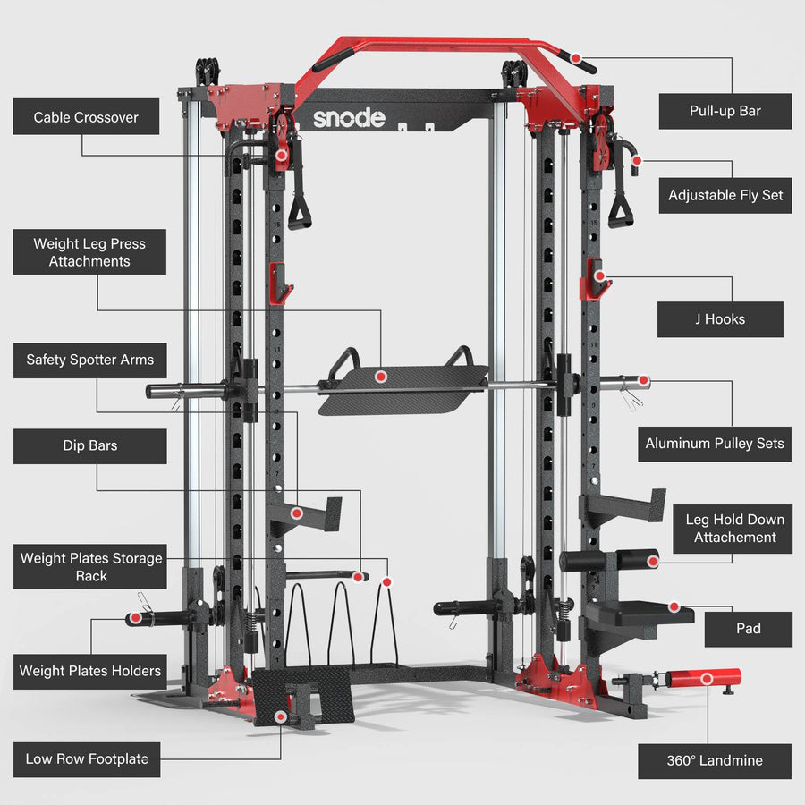 All-in-one Home Gym Smith Machine Power Rack | Snode Sport