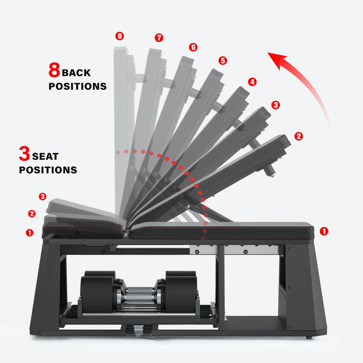 4 in 1 Adjustable Storage Bench + Cable Crossover | Workout Benches